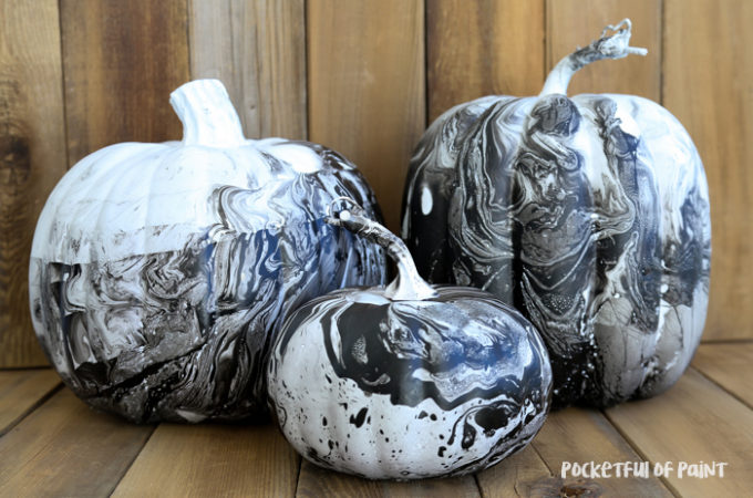 DIY-Marbelized-Pumpkins-Trio - Resin Crafts Blog