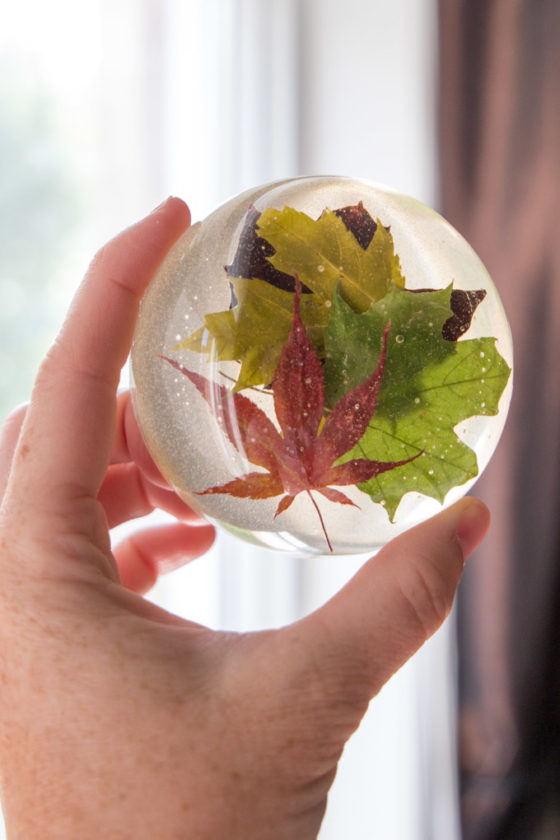 DIY Late-Summer Maple Leaf Resin Paperweight - Resin Crafts Blog