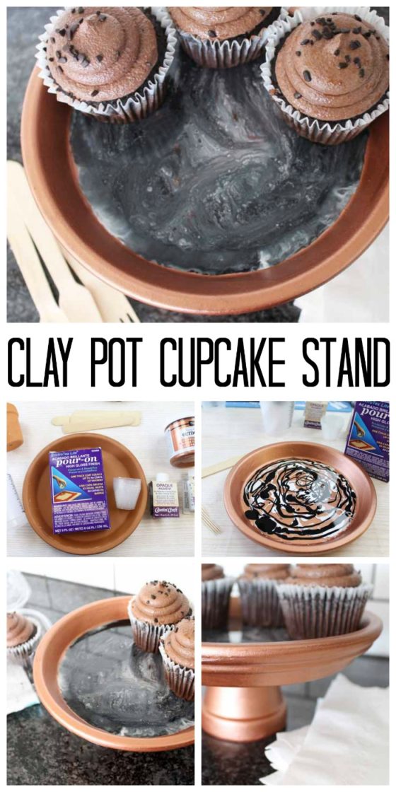 Clay Pot Cupcake Stand - Resin Crafts Blog