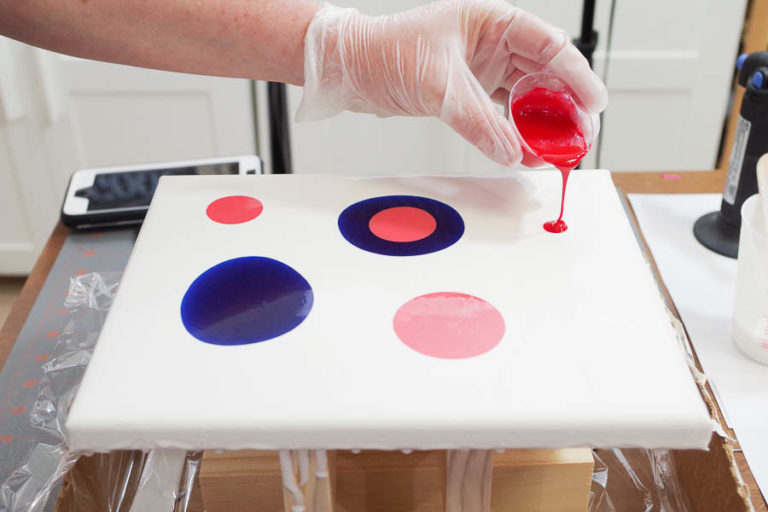 Colorful Dripped Resin Artwork - Resin Crafts Blog