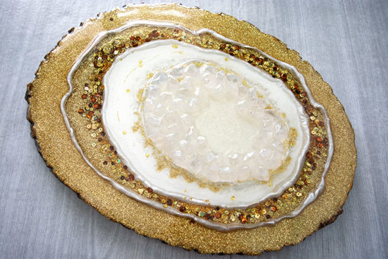 DIY Faux Geode Slice with Envirotex Lite Pour-On Epoxy