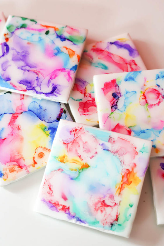 Resin FIRE Coasters with EnviroTex Lite