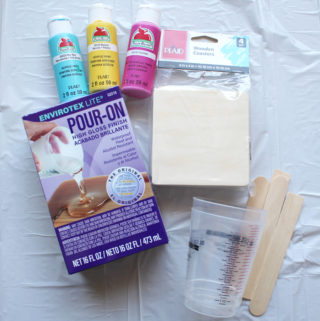 Sunset Rainbow Poured Resin Coasters DIY - Resin Crafts Blog