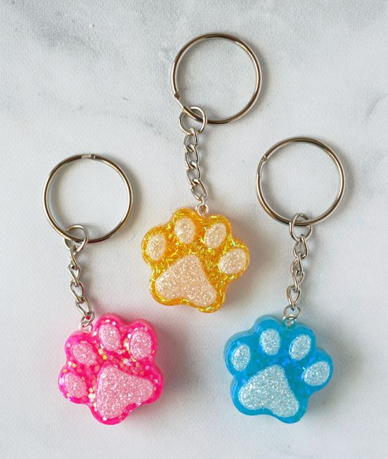 Resin Paw Keychains Made with EasyCast - Resin Crafts Blog