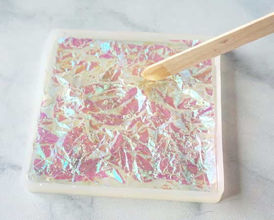 Resin Iridescent Coasters Made with EasyCast - Resin Crafts Blog