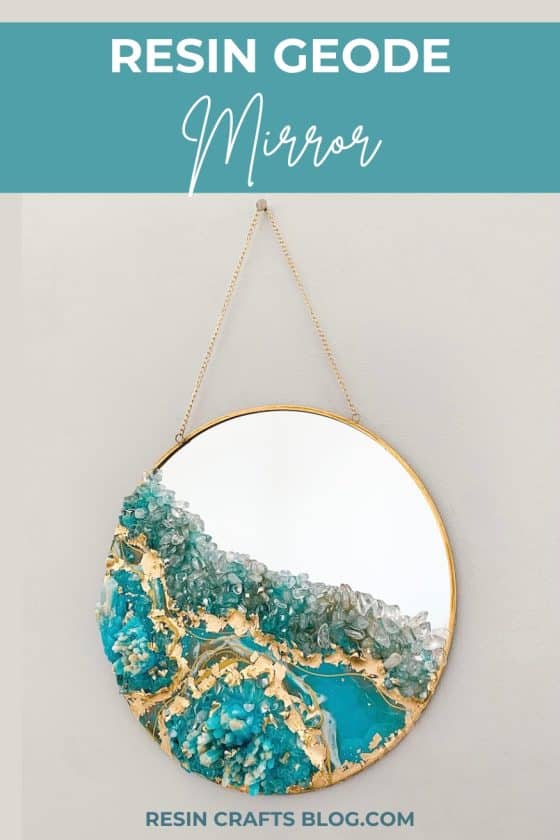 resin geode mirror pin - Resin Crafts Blog