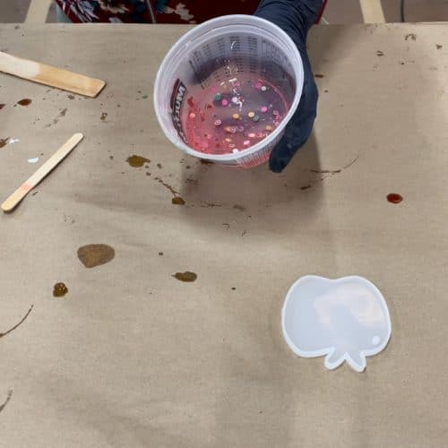 Translucent-red-resin-with-fruit-confetti-additives - Resin Crafts Blog