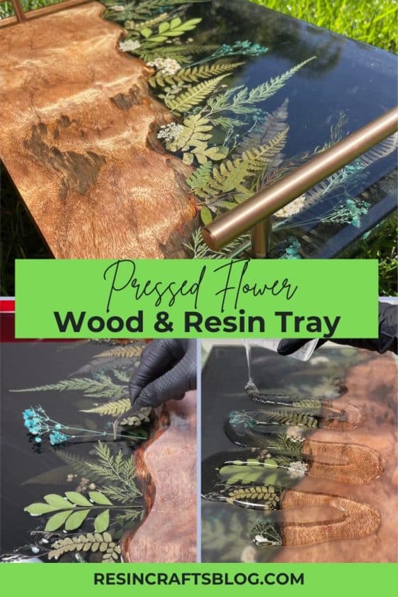 pressed-flower-epoxy-wood-tray - Resin Crafts Blog