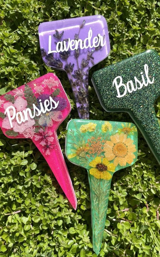 How to Make Floral Resin Garden Markers - Resin Crafts Blog